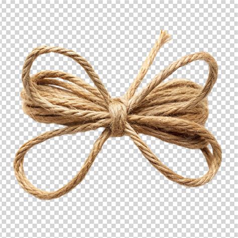 Twine String Tied In A Bow Isolated On White Background Premium Ai