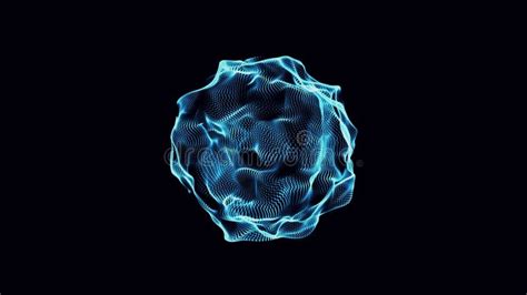 Abstract Blue Energy Effect On A Black Background Stock Footage