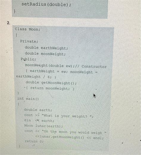 Solved Each Of The Following Declarations And Program