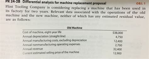 Solved Pr 24 2b Diferential Analysis For Machine Replacement