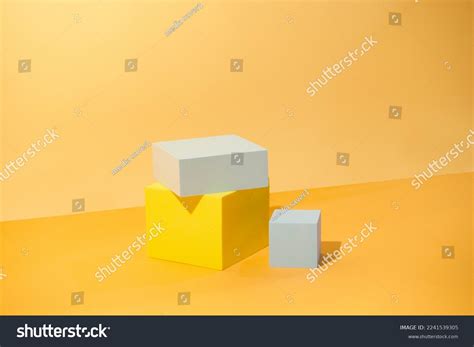 Yellow Color Background Squre Mockup Stock Illustration 2241539305