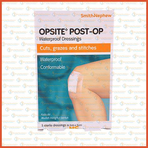 Smithandnephew Opsite Post Op Waterproof Dressing 65cm X 5cm 1 Box 5s