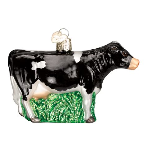 Glass Holstein Dairy Cow Ornament