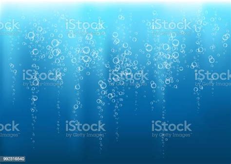 해저 블루 Fizzing 공기 물 또는 산소 거품 텍스처 벡터 3차원 형태에 대한 스톡 벡터 아트 및 기타 이미지 3차원