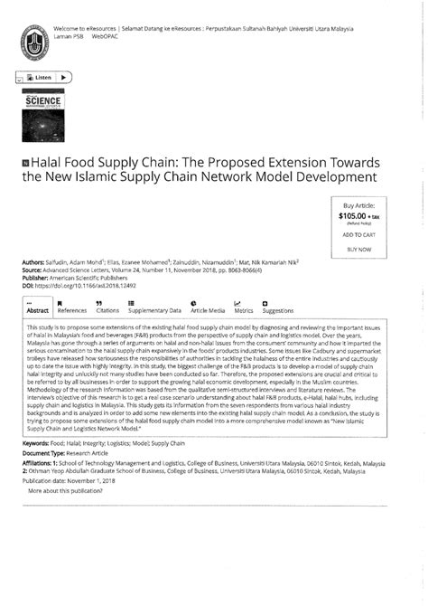 Pdf Halal Food Supply Chain Model The Proposed Extension Towards The New Islamic Supply Chain