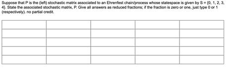 Solved Suppose That P Is The Left Stochastic Matrix