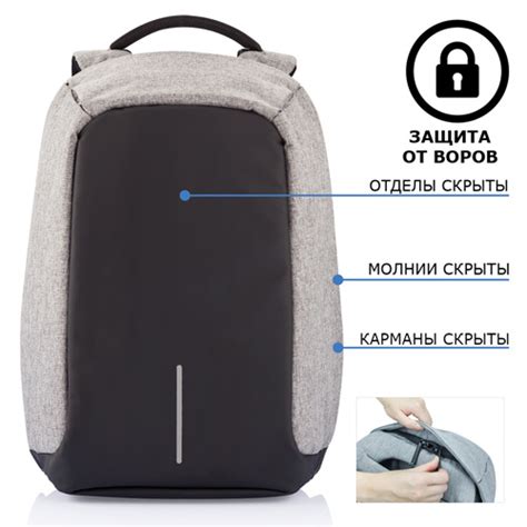 Купить рюкзак Bobby Original XD Design серый 15,6 в Украине P705.542