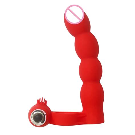 7 Speeds Strap On Double Penetration Anal Dildo Vibrator