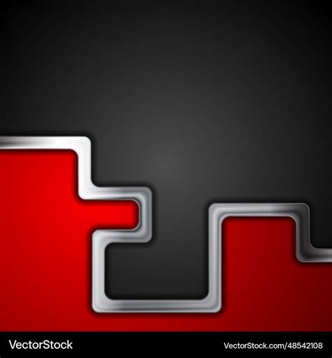 Red And Black Abstract Tech Background Royalty Free Vector