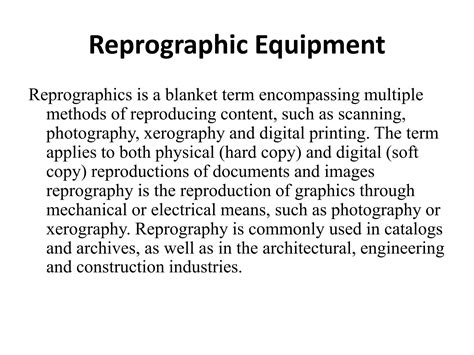 Reprographic Equipment And Teaching Machines And Programmed Learning Pptx Educational