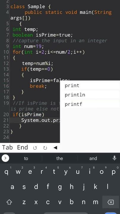 Find Prime Number Program In Java Shorts Shortsfeed Youtube