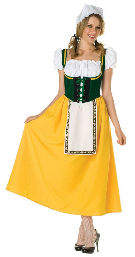 Adult Greenyellow Milk Maid Costume Candy Apple Costumes Milk Maid