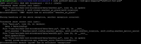 Pyowm 2 10 0 Issues · Issue 310 · Mlb Led Scoreboard Mlb Led Scoreboard · Github