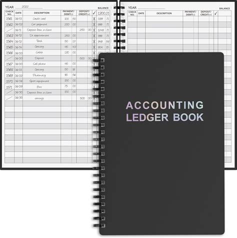 Accounting Ledger Book A5 Check Register For Small Businesses And Personal Use Account Book For