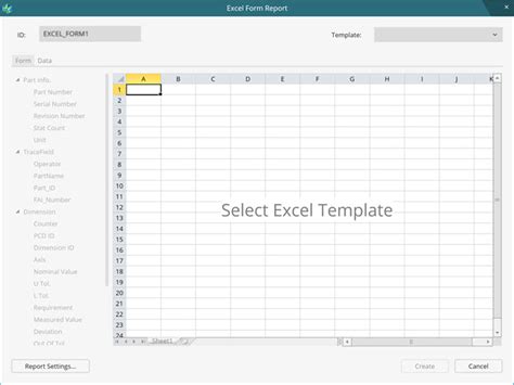 Creating An Excel Form Report Command