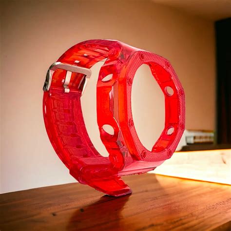 Casio G Shock Ga 2100 Watch Strap With Bazel Red Invellastraps