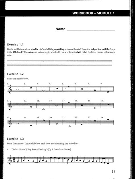 Music 001 Module 1 Exercises Pdfcoffeecom