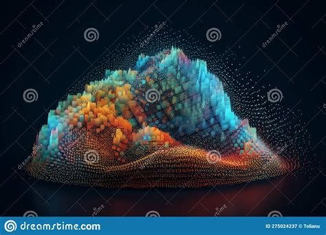 Data Cloud Exemplifying Cloud Computing S Power In Visualizations Stock Illustration