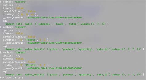 Multiple Sql Inserts And Transactions With Objection Js