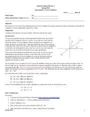 Exploring Vector Addition In College Physics Interactive Course Hero