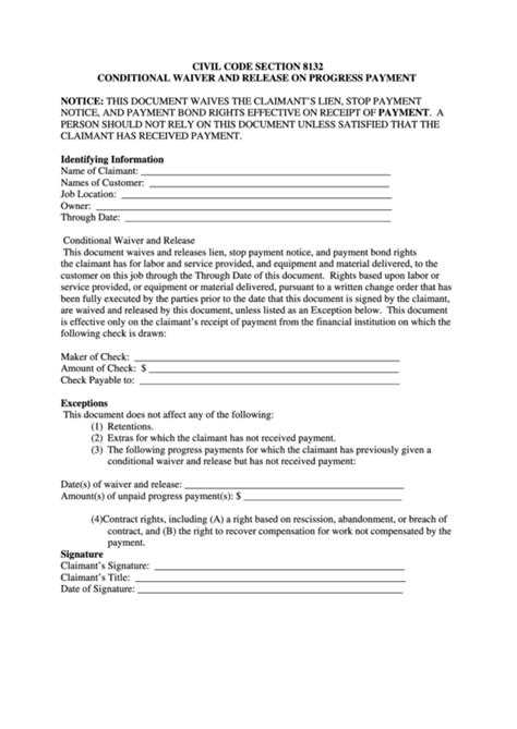 Top 5 Conditional Release Form Templates Free To Download In Pdf Format