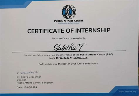 Sabitha T On Linkedin Publicaffairscentre Professionalgrowth Internship Careerdevelopment