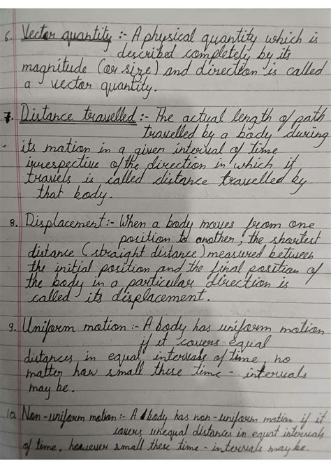 Solution Cbseclass 9th Notes Of Physics Ch 1 Motion First Second Third Equations Of Motion