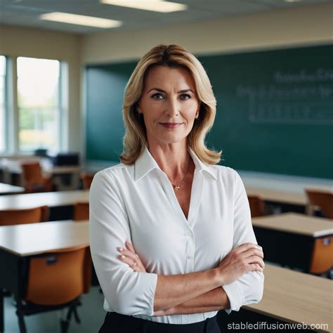 Female Teacher In A Classroom Setting Stable Diffusion Online