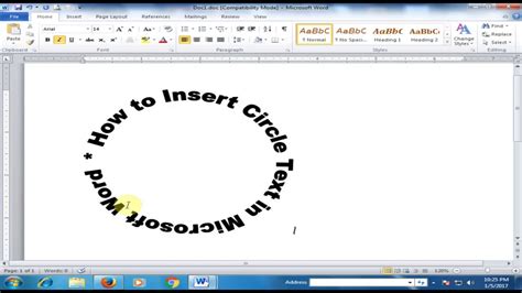 How To Type Text In A Circle In Word Msaarc