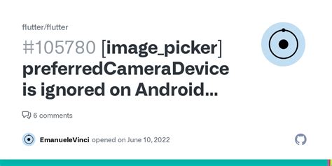 Image Picker Preferredcameradevice Is Ignored On Android Native And Web Issue