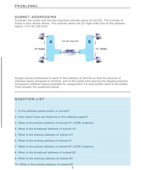 solved subnet addressing consider the router and the two