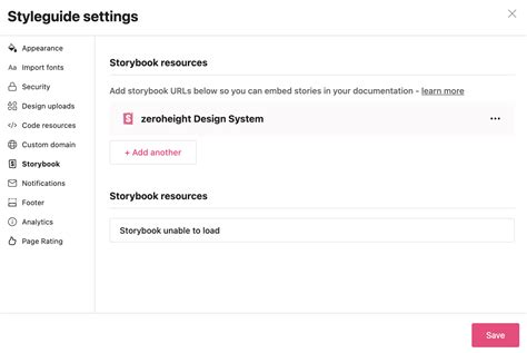 connect storybook zeroheight