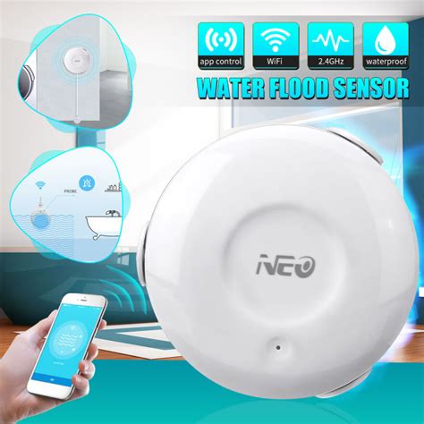 NEO Smart WiFi Flood Sensor Alarm Water Leakage Wireless Detector APP Control Daraz Com Bd