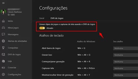 Solução de problemas do DVR de jogos no Windows 10