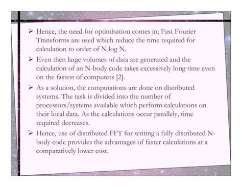 Writing Distributed N Body Code Using Distributed Fft 1 Ppt