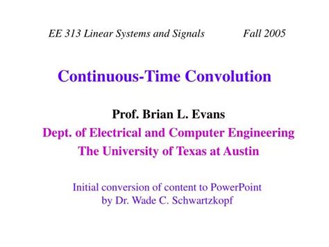 Ppt Continuous Time Convolution Powerpoint Presentation Free