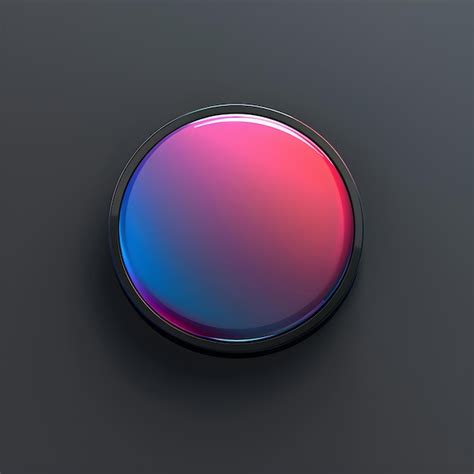 Design Detalhado Realista De Um Botão Redondo Interativo Destacado Com Bordas Lisas E S Sutil