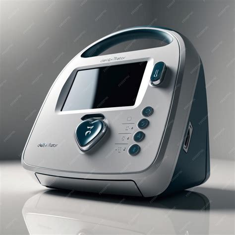 Modern Portable Defibrillator With Advanced User Interface Premium Ai