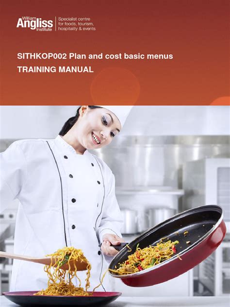 Sithkop002 Plan And Cost Basic Menus Training Manual Pdf Menu Lunch