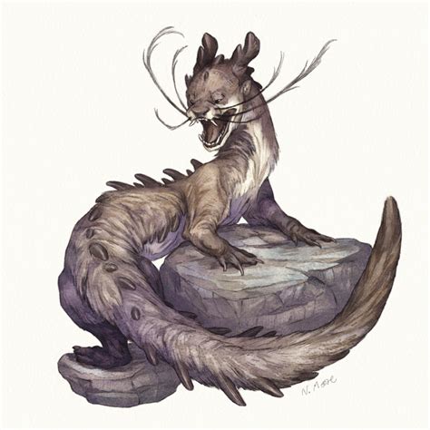 Otter Dragon Natasha Moore Otter Art Creature Concept Art Otters