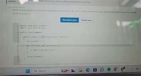 Solved Activitywrite Entianced For Loop That Multiplies