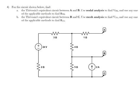 Solved A 4 For The Circuit Shown Below Find The Chegg Com