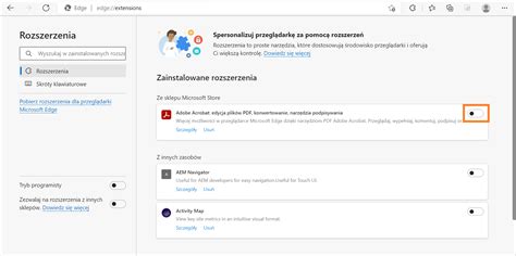 Włączanie Rozszerzenia Adobe Acrobat Dla Przeglądarki Microsoft Edge