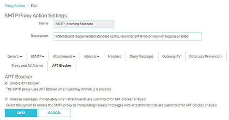 SMTP Proxy APT Blocker