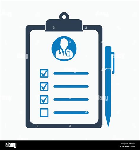 medical test report icon on clipboard symbol flat style vector eps stock vector image and art alamy