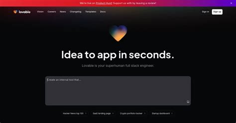 Lovable No Code Web App Builder