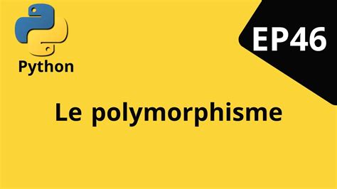 Le Polymorphisme En Python Youtube