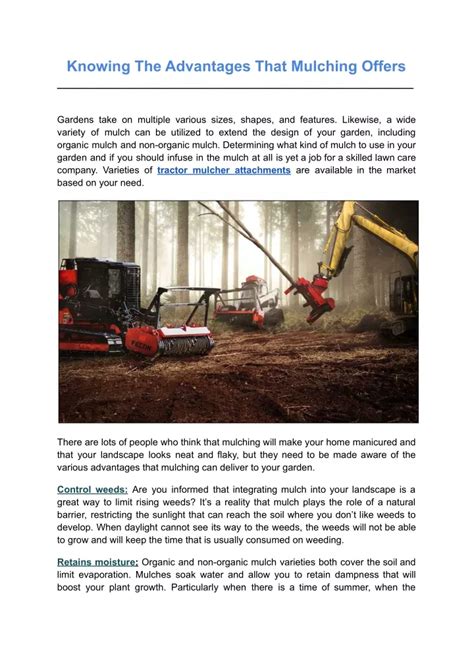 PPT Knowing The Advantages That Mulching Offers PowerPoint Presentation ID 11840446