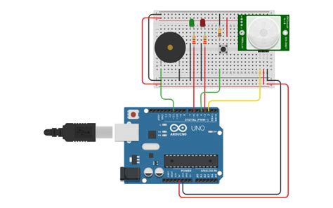 Circuit Design Fire Alarm Tinkercad