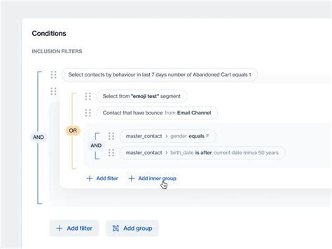 Rule Builder User Interface Design Dashboard Design Web Design